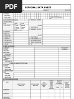 PDS CS Form 212 (Revised 2005) Personal Data Sheet | PDF | Government ...