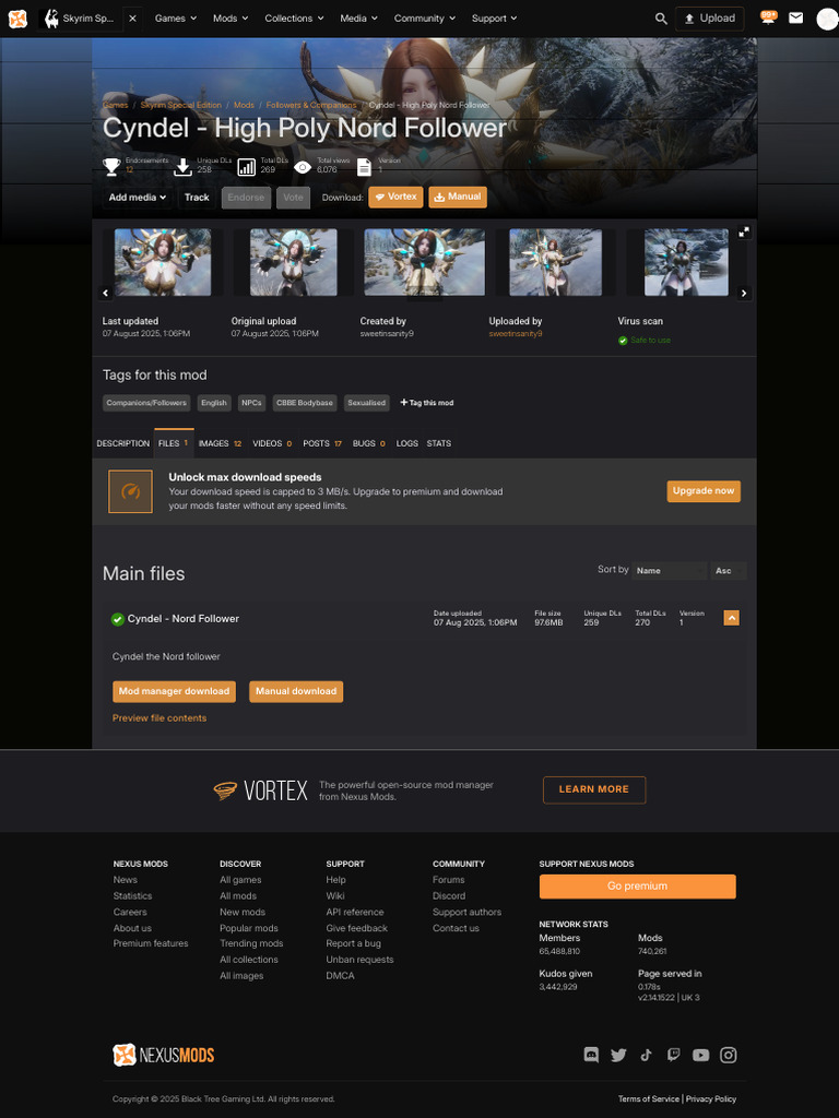 Cyndel - High Poly Nord Follower at Skyrim Special Edition Nexus - Mods and Community 1 | PDF ...