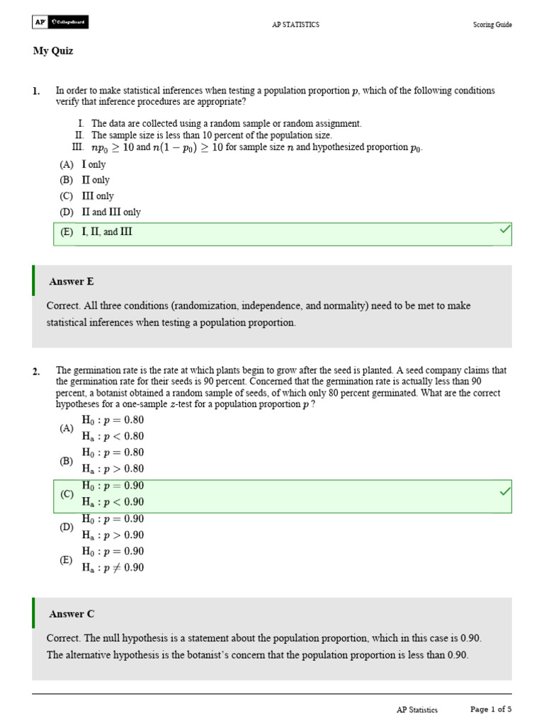 Statistical Inference for Proportions | PDF | Hypothesis | Statistics
