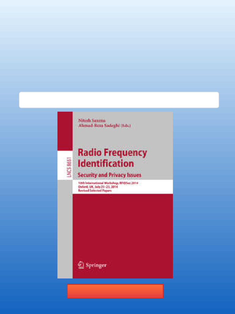 Radio Frequency Identification Security and Privacy Issues 10th ...