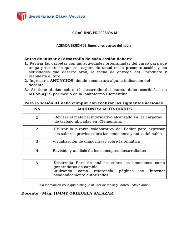 Agenda Sesión 03 MPA | PDF