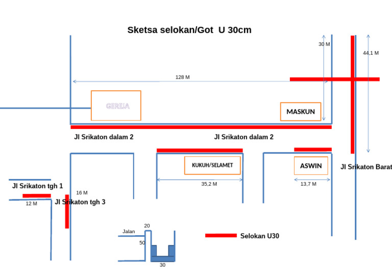 Sket Gambar Selokan RT7 | PDF