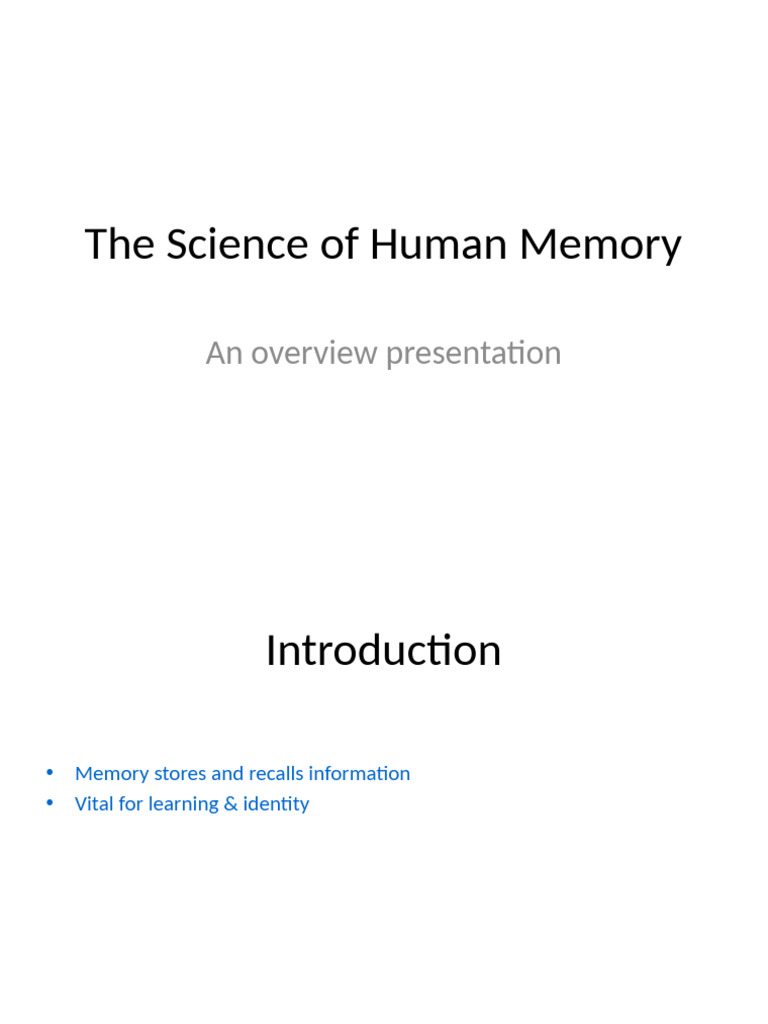 The Science of Human Memory | PDF