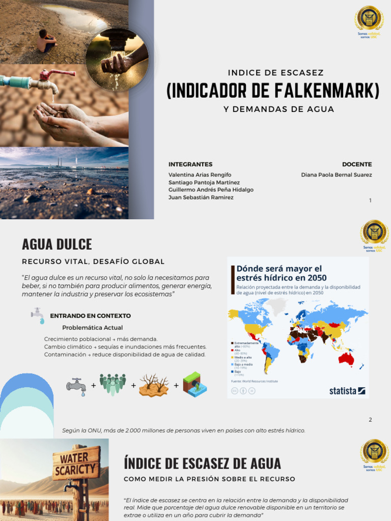 Índice de Escasez de Agua y Falkenmark | PDF | Escasez de agua | Agua