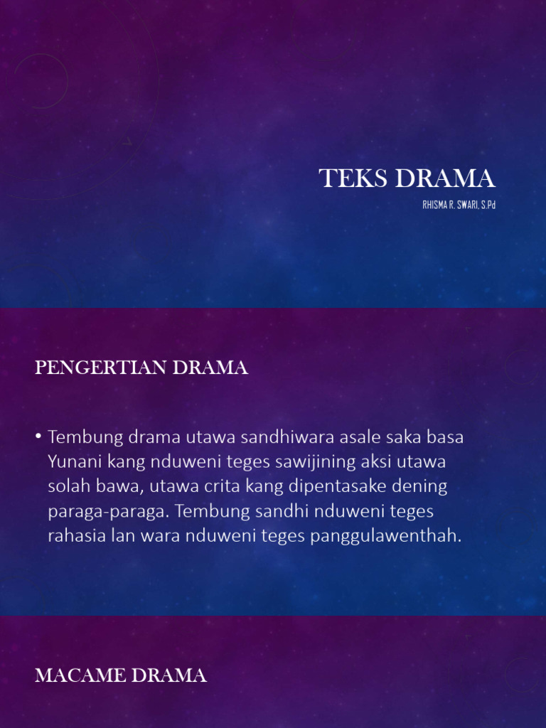 Pengantar Teks Drama dan Unsur-unsurnya | PDF
