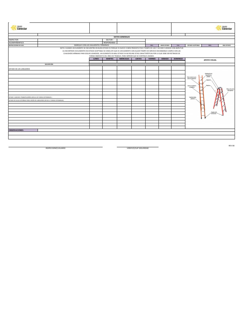 Check List Escalera Rev00 | PDF