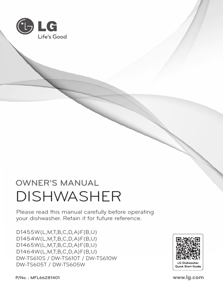 LG Dishwasher Symbols Explained | PDF | Dishwasher | Tableware