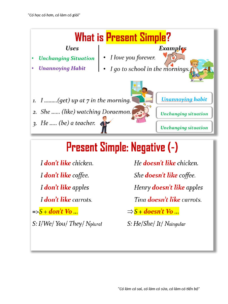 MORE1 U6 Present Simple Negative and Question | PDF