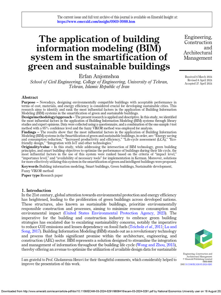 BIM for Smart Green Building Optimization | PDF | Green Building ...