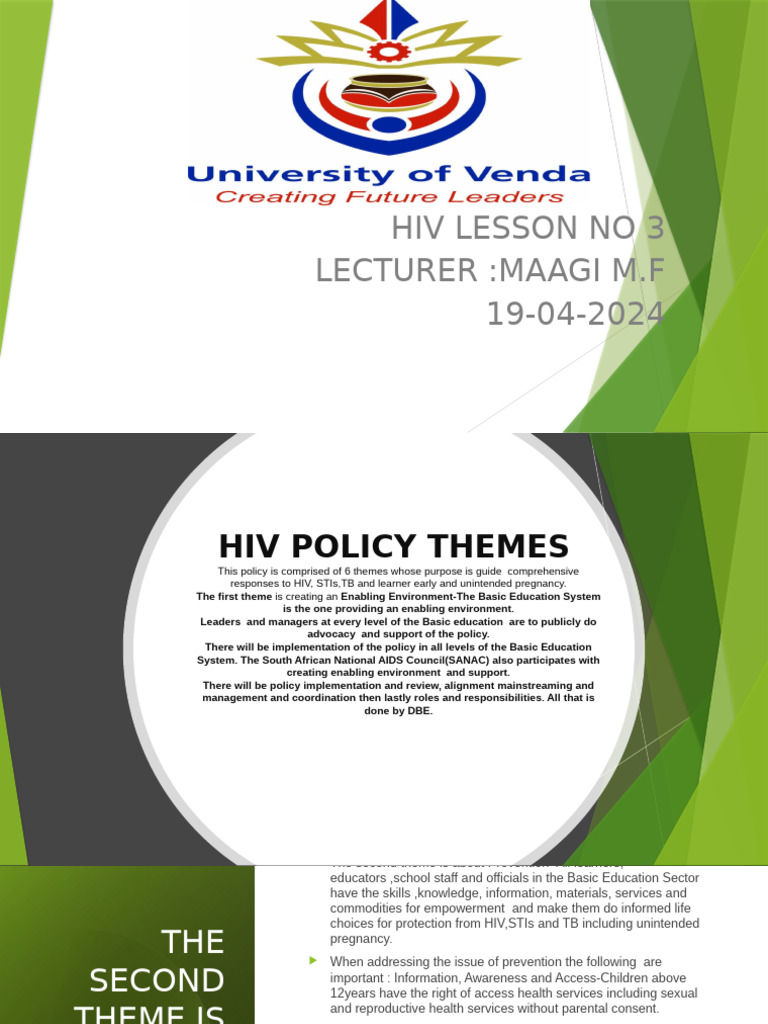 Hiv Lesson 4 2025 Human Immuno Deficiency Virus | PDF | Educational ...
