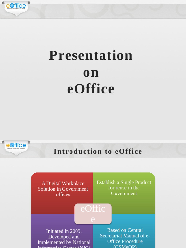 eOffice: Transforming Government Workflows | PDF | Computing ...