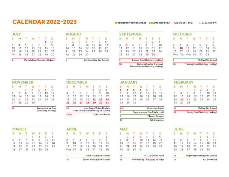 9 School Calendar 2022-23 20220910 | PDF