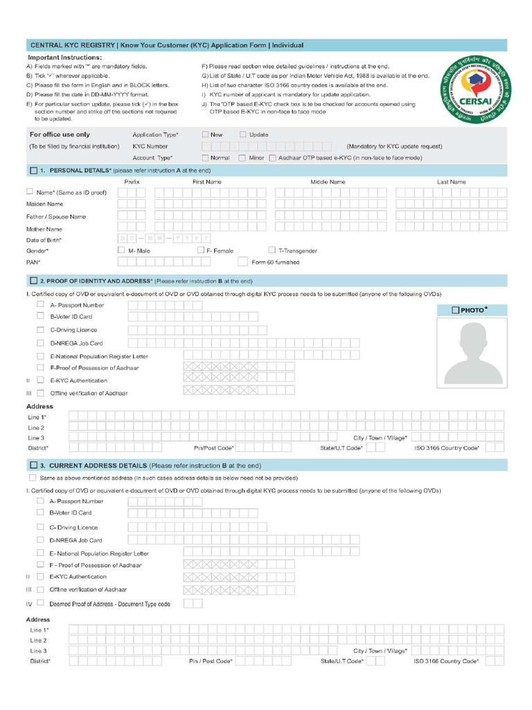 KYC Template Individual | PDF
