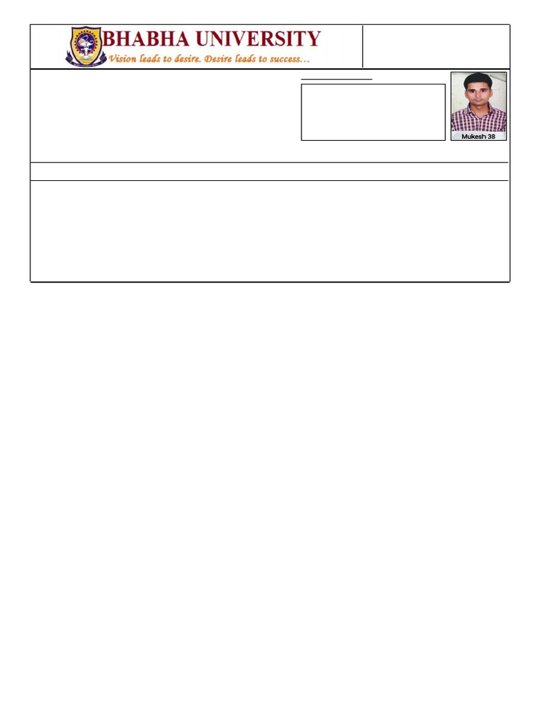 Hallticket Format10 | PDF | Educational Stages