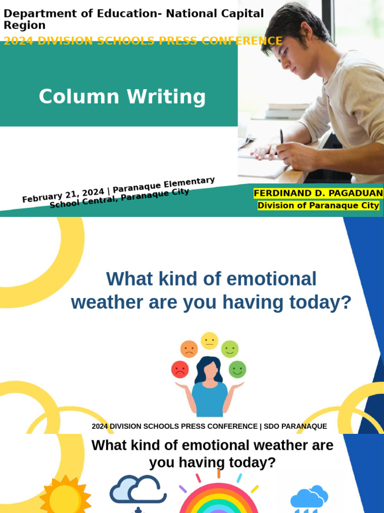 DSPC Column Writing 2024 | PDF | Tagalog Language | Cultural Assimilation