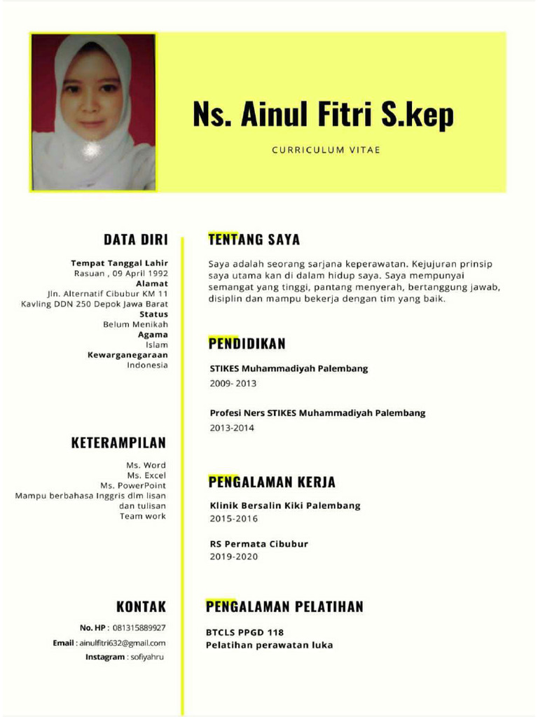 CV Ainul Fitri | PDF