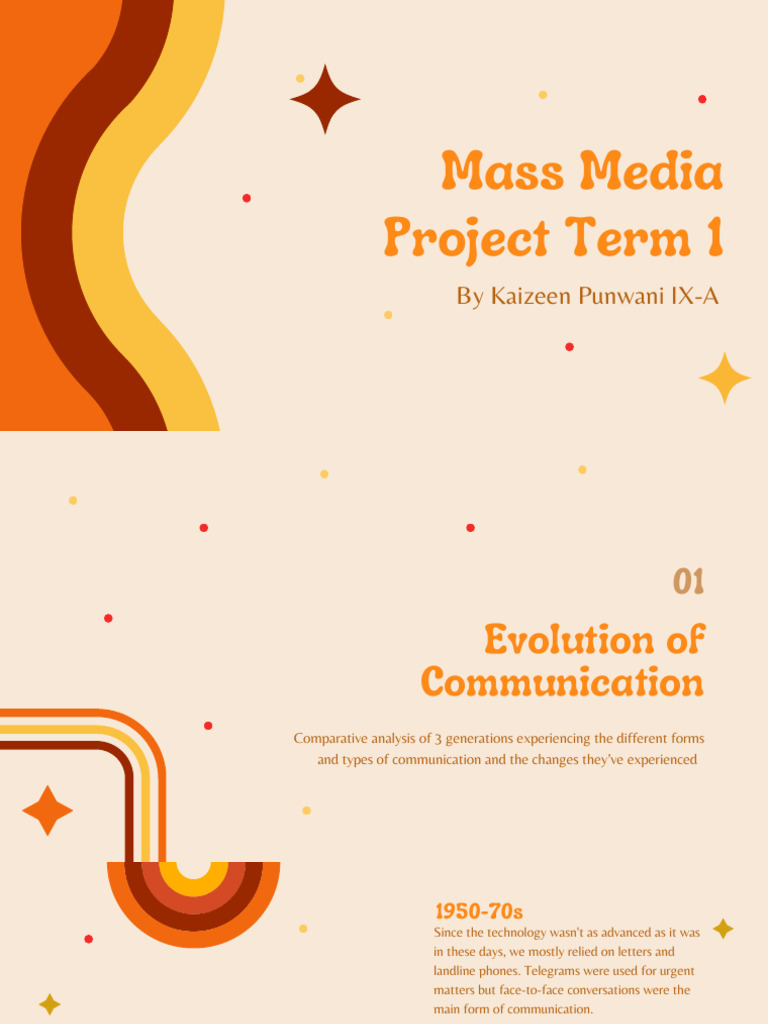 Mass Media Project Term 1-2 | PDF | Communication | Telephone