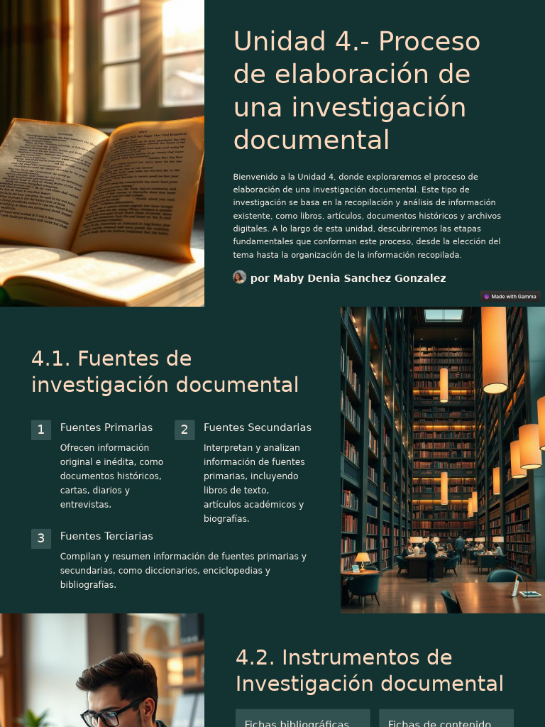 Unidad 4 Proceso de Elaboracion de Una Investigacion Documental | PDF | Información | Archivo de ...