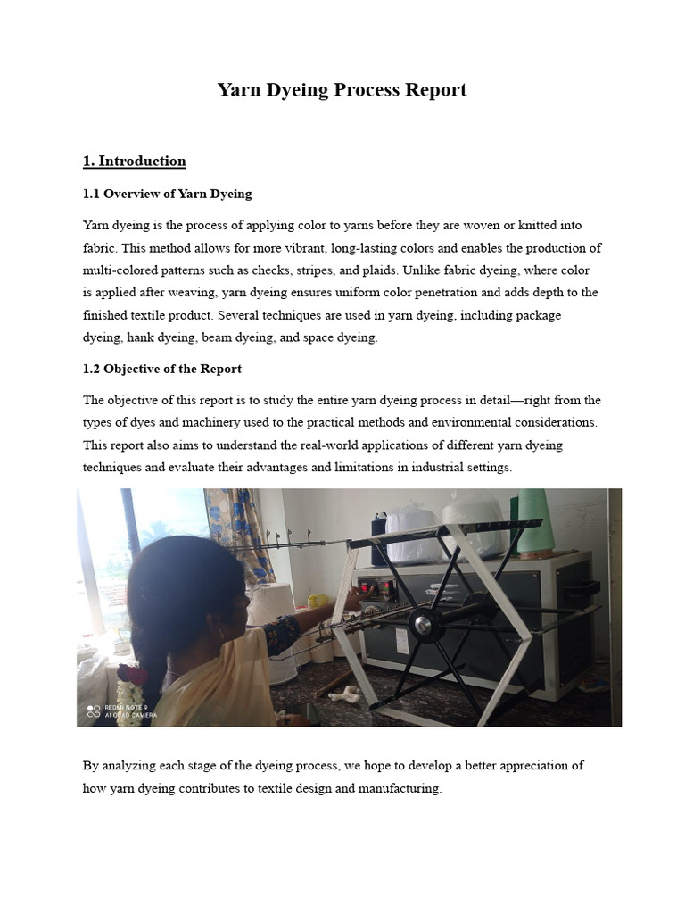 Overview of Yarn Dyeing Process | PDF | Dyeing | Textiles