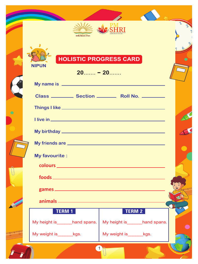 Holistic Progress Card Template | PDF | Literacy | Fluency
