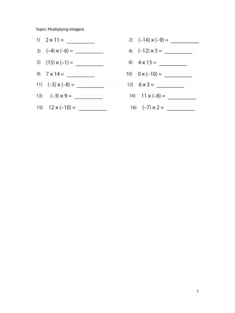 Extra Exercise Multiplying and Dividing LCM HCF Integers | PDF