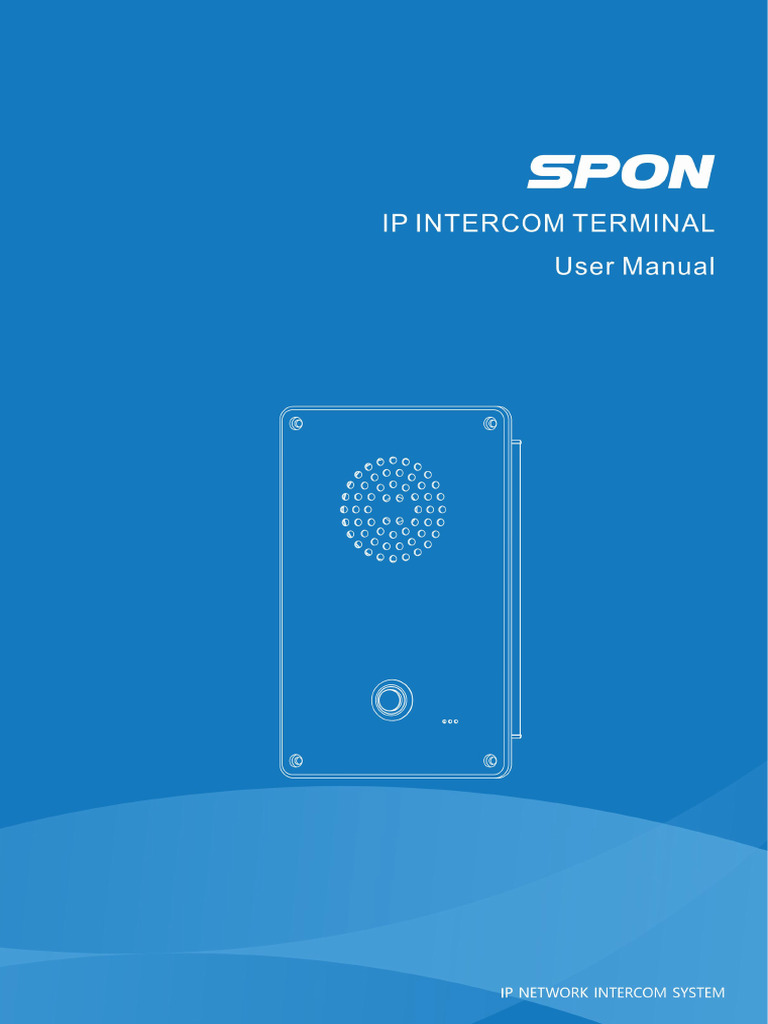 IP Intercom Terminal User Manual | PDF | Ip Address | Computer Network