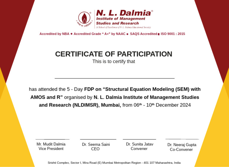 Token of Participation For FDP | PDF