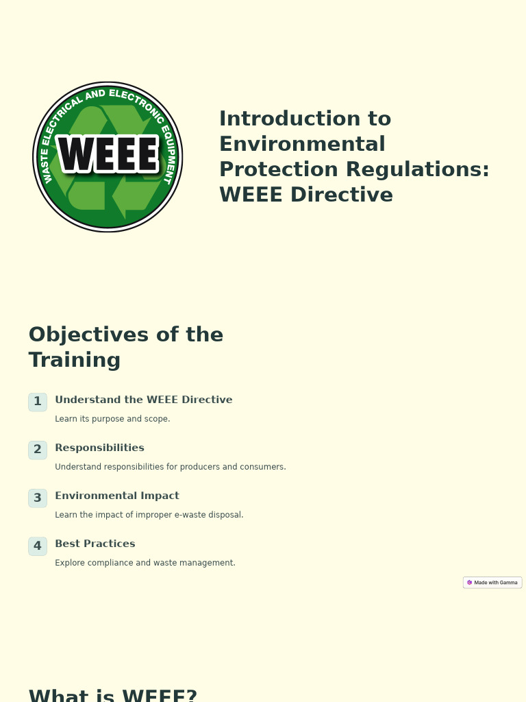 WEEE Directive: E-Waste Compliance Guide | PDF | Electronic Waste ...