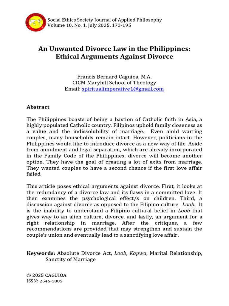 SES Journal Volume-10 1 2025 Article-7 | PDF | Divorce | Annulment