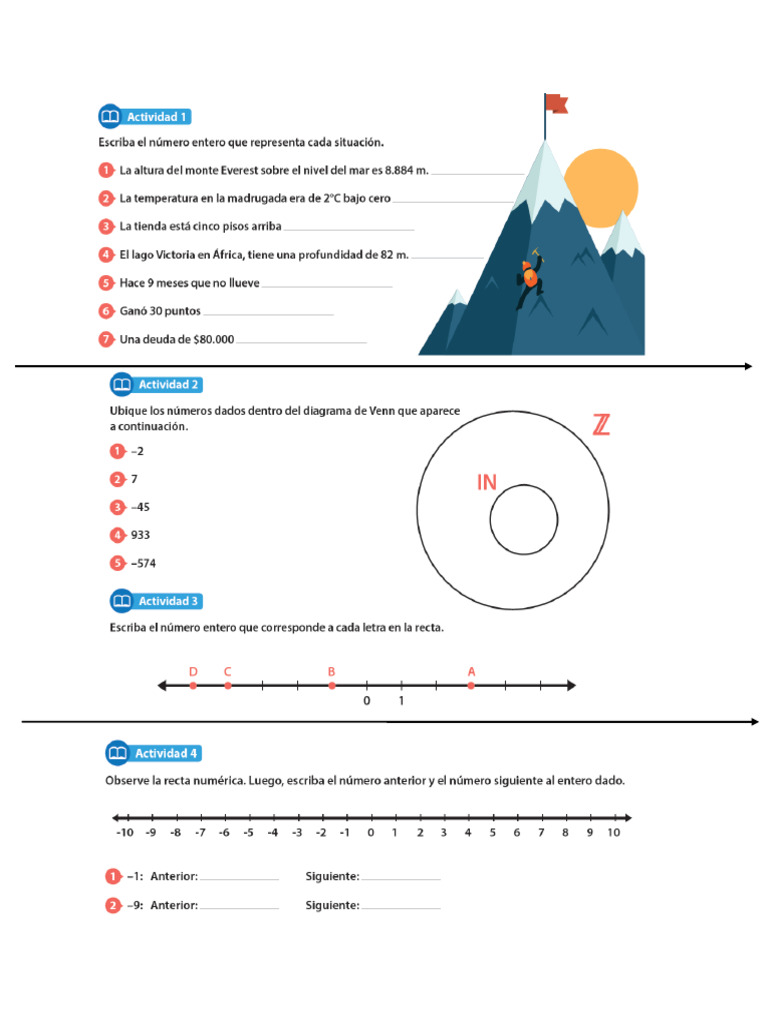 Introduccion Numeros Enteros | PDF