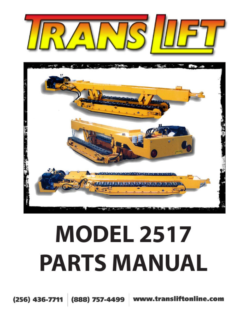 Tink TransLift Model 2517 Parts Manual | PDF | Vehicles | Land Vehicles