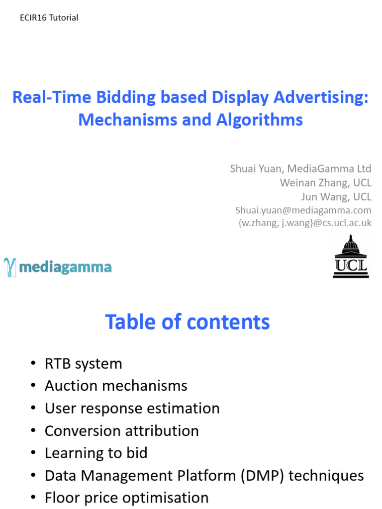 RTB Algorithms for Display Advertising | PDF | Normal Distribution ...