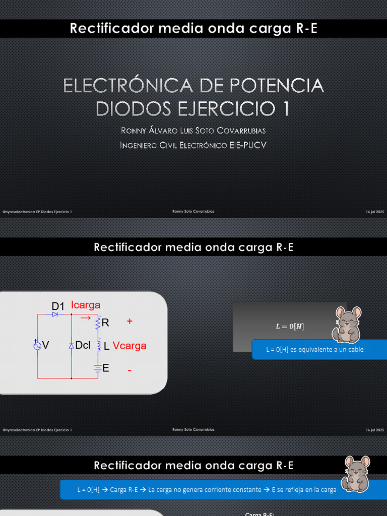Ejercicio 1 Electrónica de Potencia Diodos: Rectificador Media Onda ...