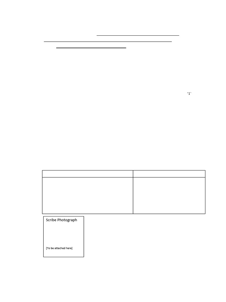 Scribe Declaration Form for Exams | PDF