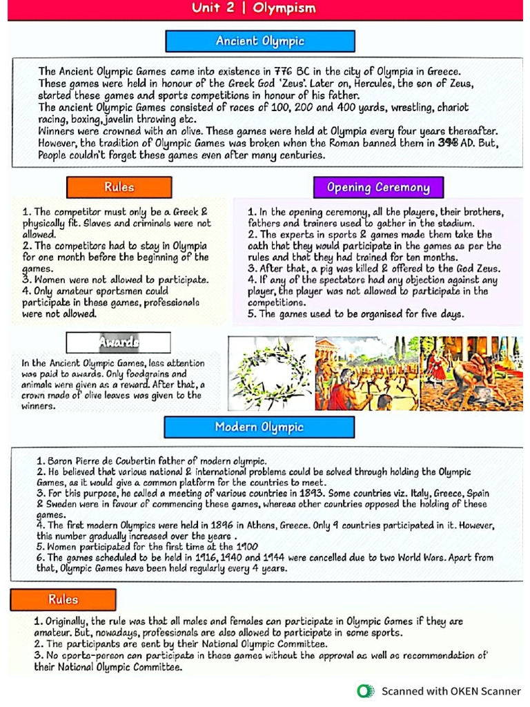 Class 11th Chapter - 2 Olympic Value Education | PDF