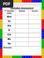 Letter M Kulayan Ang Mga Bagay Na Nagsisimula Sa Letrang M | PDF