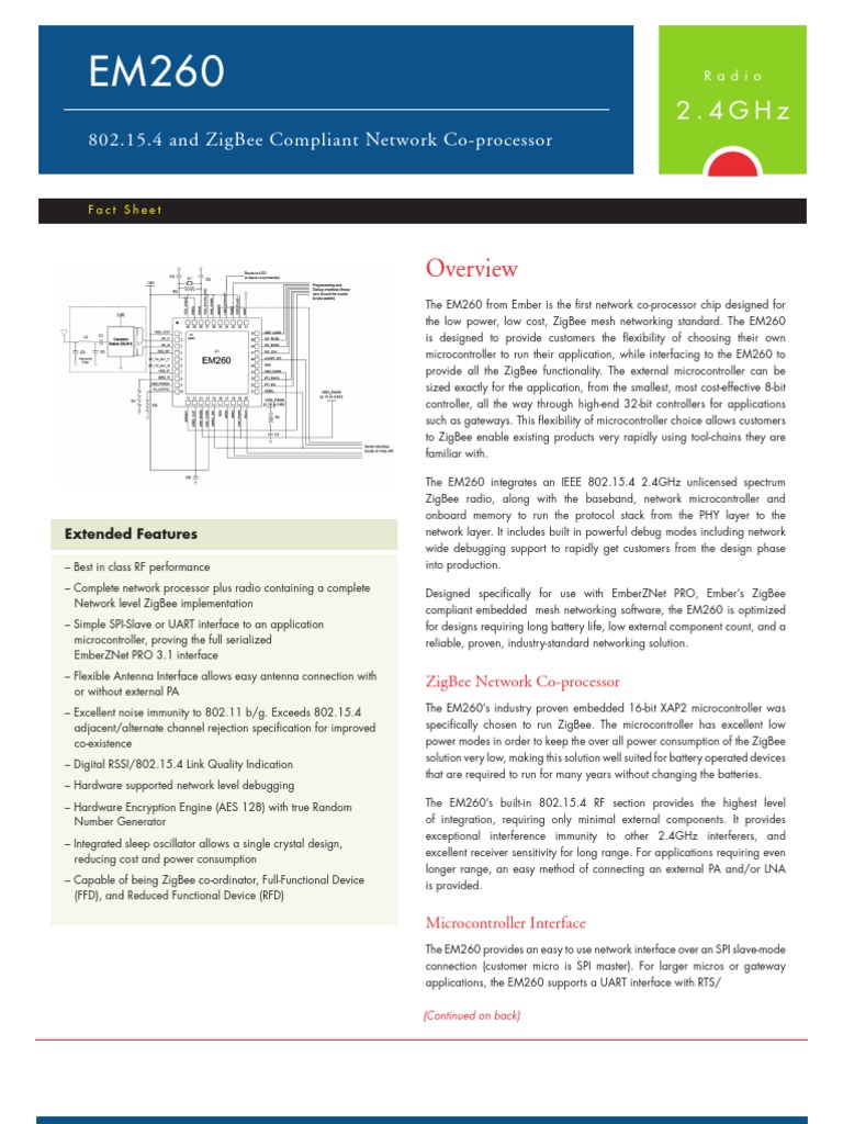 Ember EM260 | PDF | Microcontroller | Embedded System