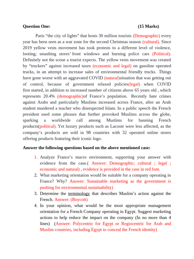 Sample of Int Test | PDF | Marketing | Economies