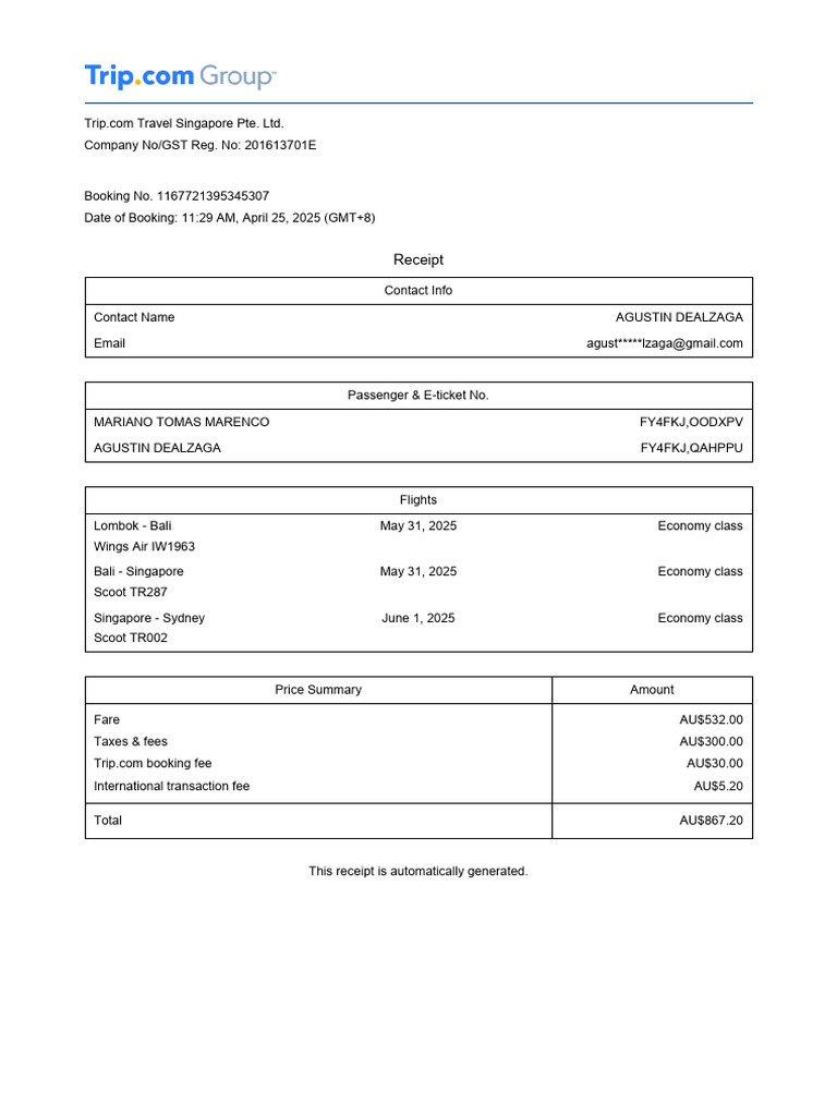 E Receipt | PDF