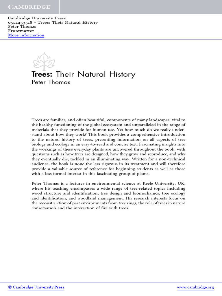 Trees Their Natural History 44zxhxgvwa | PDF | Trees | Ecology
