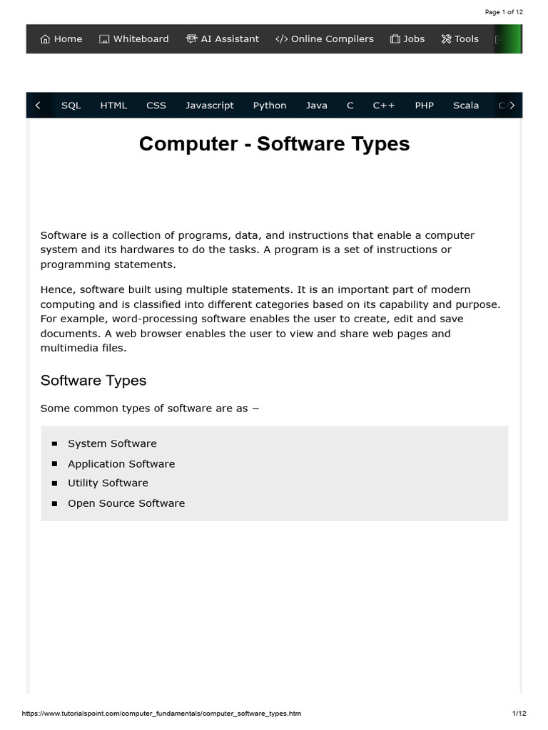 Types of Computer Software Explained | PDF | Programming | Computer Program