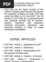 UCP 600 & URC 522 Summary | PDF | Letter Of Credit | Private Law
