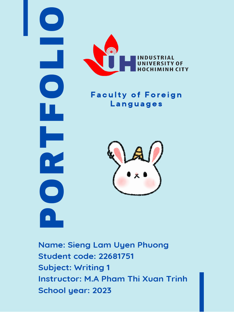 Blue Simple Artist Portfolio Cover Document | PDF