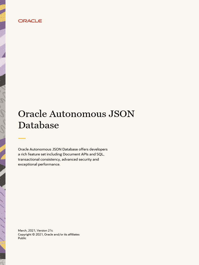 Autonomous Json Database Whitepaper | PDF | No Sql | Databases