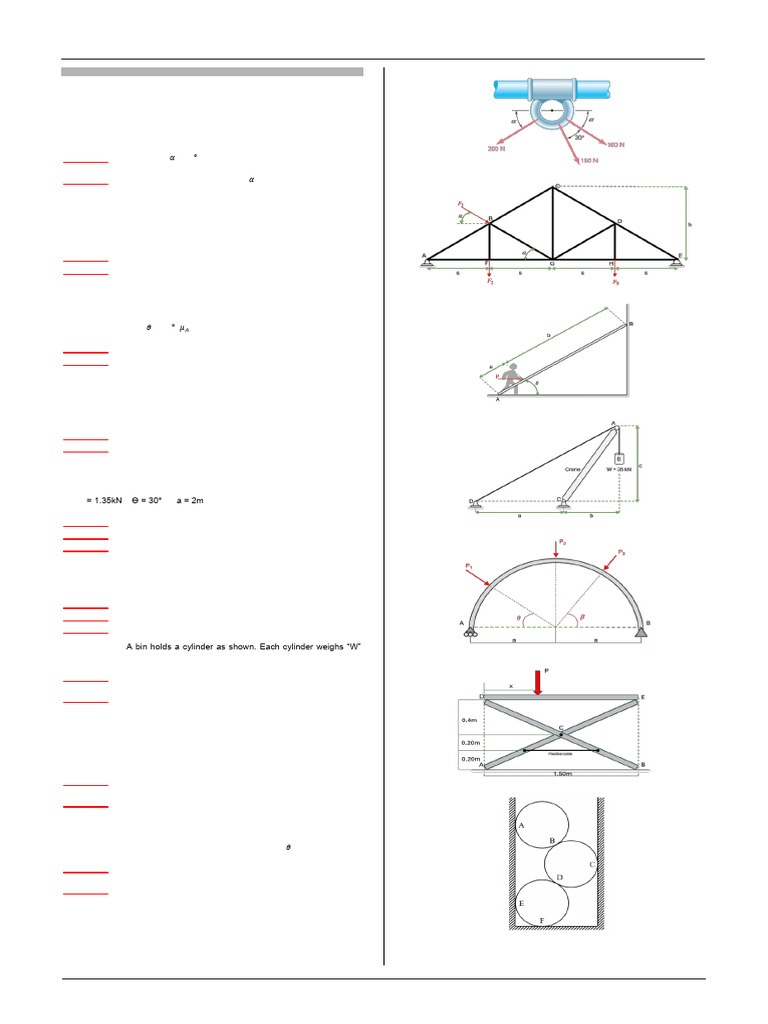 Quiz 1 Statics 2nd Sem SY 24 25 Answer Key28129 | PDF | Friction | Force