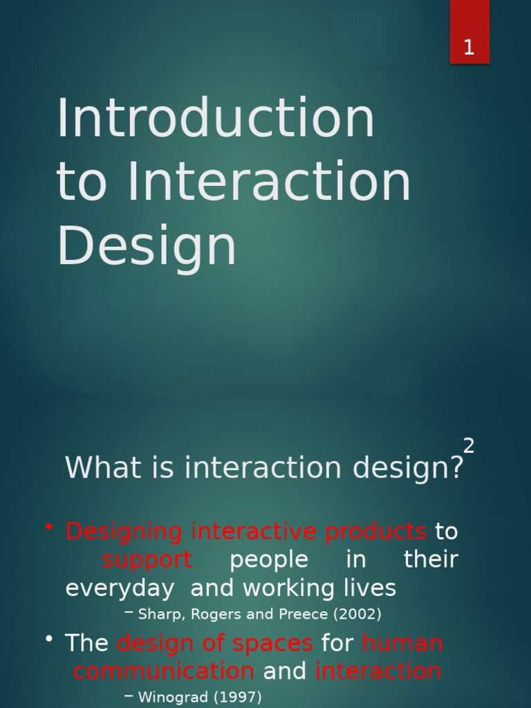 Introduction To Interaction Design | PDF | Human–Computer Interaction | Usability