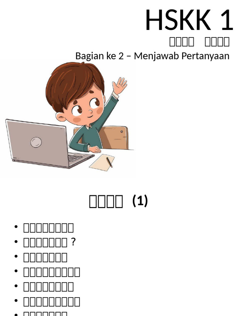 11 Maret 2022 - HSKK 2 - Bagian 2 | PDF
