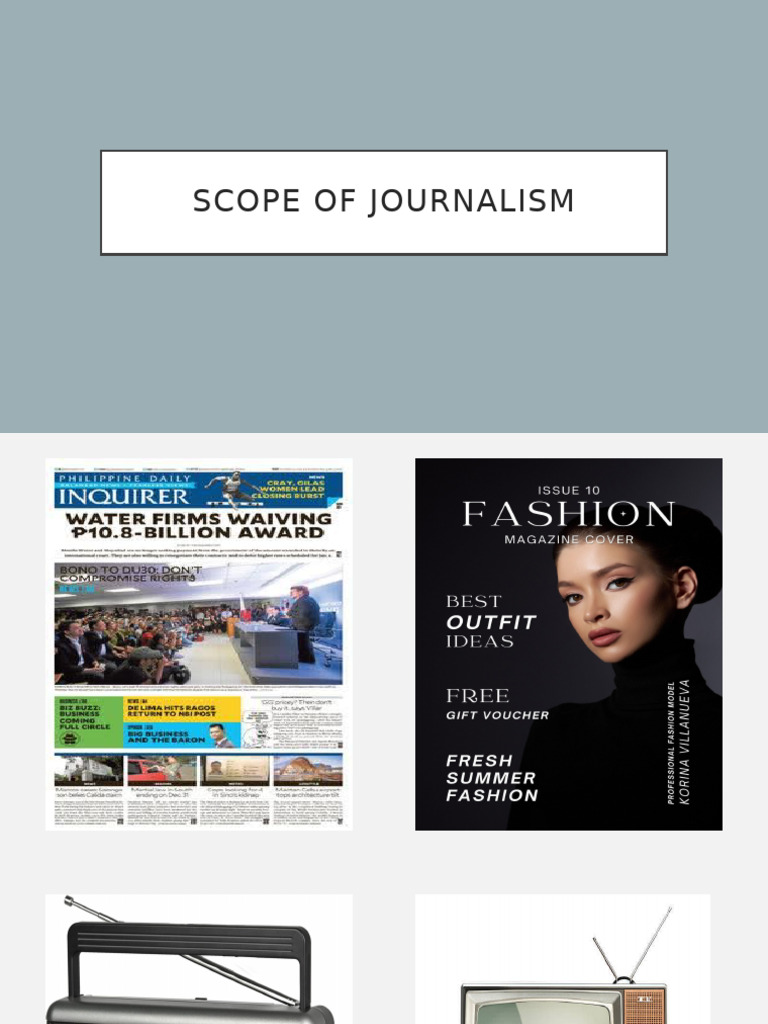 Lesson 4 - Scope of Journalism | PDF