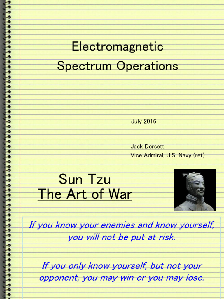 Electromagnetic Spectrum Operations | PDF | Electronic Warfare | Military