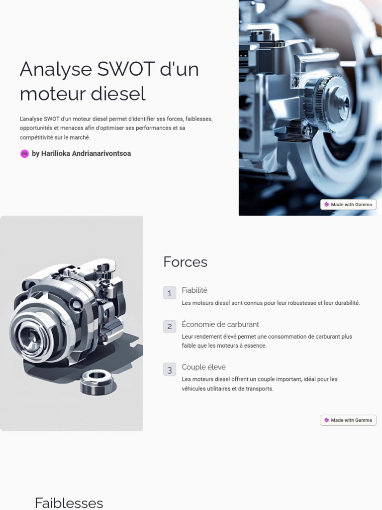 Analyse SWOT des moteurs diesel | PDF | Moteur diesel | Consommation de ...